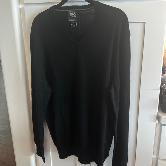 Jos. A. Bank | Sweaters | Joseph A Bank Marino Wool Mens Black Sweater ...